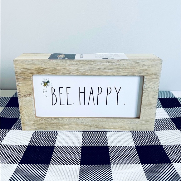 Rae Dunn | Accents | New Rae Dunn Bee Happy Wooden Sign Htf | Poshmark
